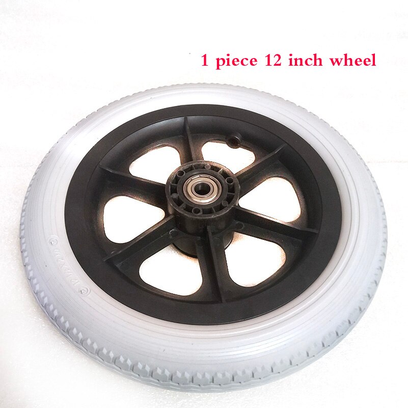 Grey 12 Inch Wheelchair Accessories Rear Solid Whe... – Grandado