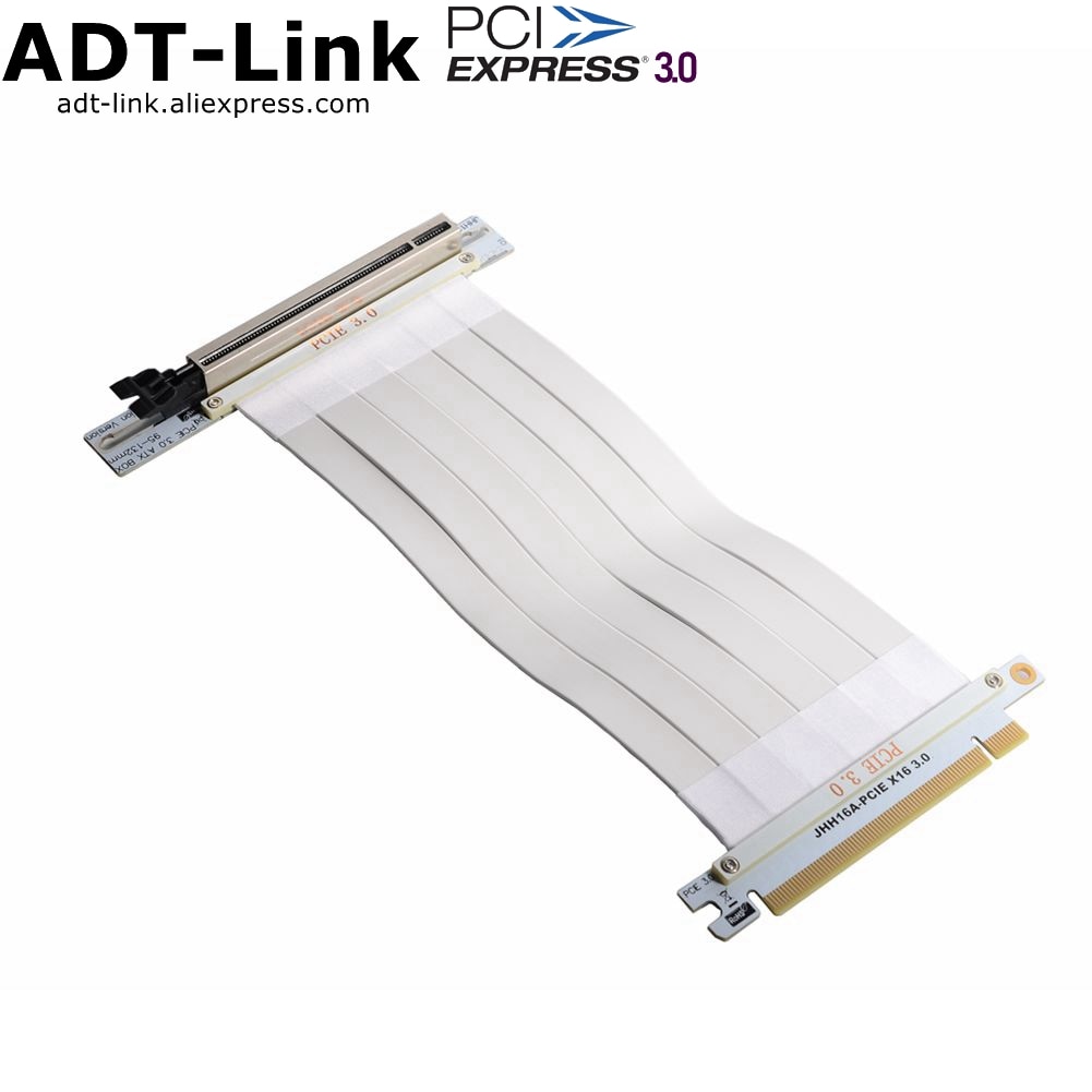 White PCIe Riser Cable, 3.0 x16 PCI Express Riser ... – Grandado