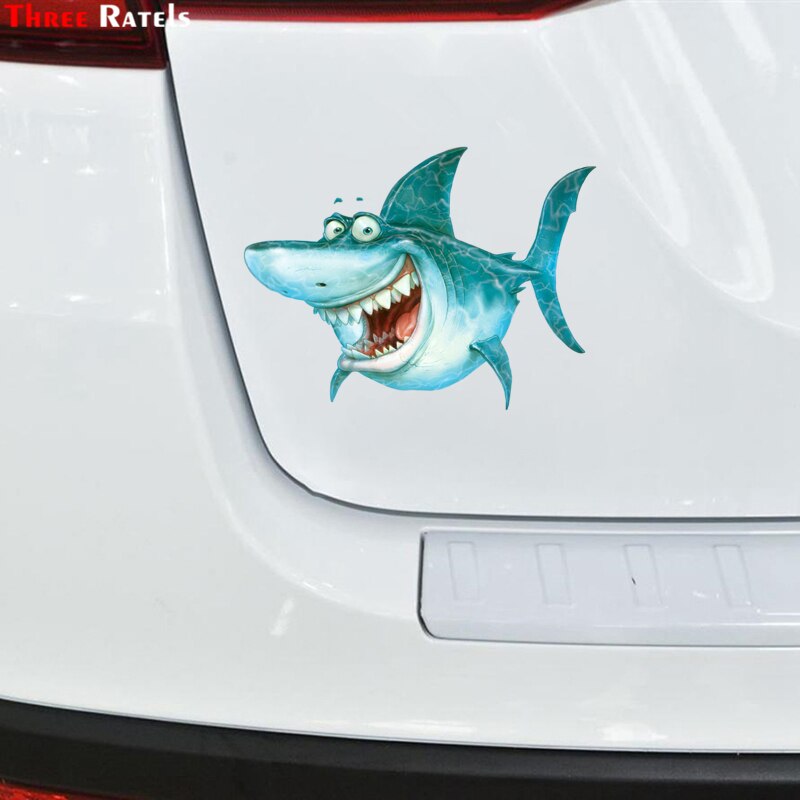 Three Ratels QC165 Funny shark wall stickers for b... – Grandado