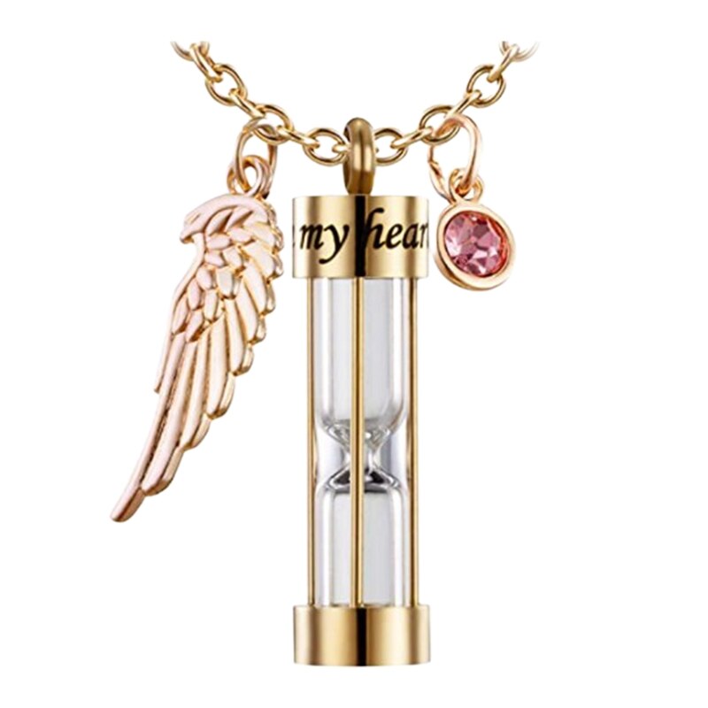 Cremation Urn Necklace for Ashes Time Hourglass Me... – Vicedeal