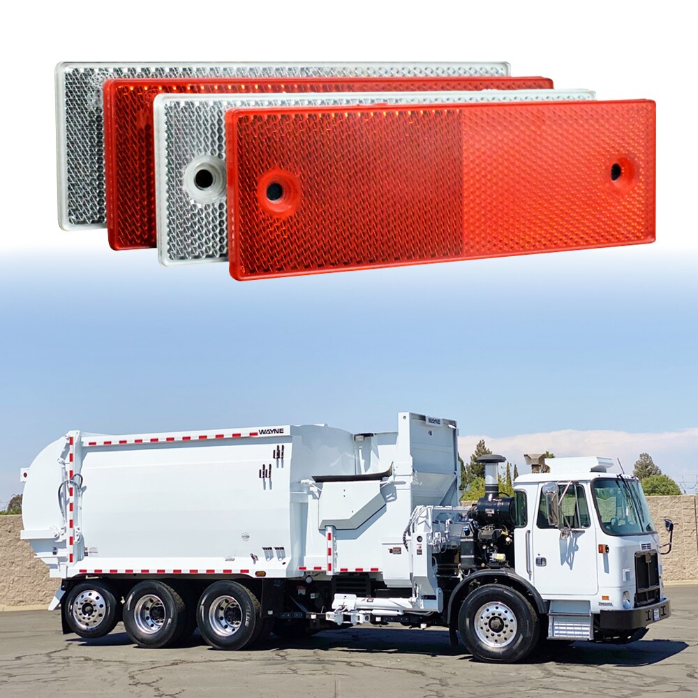 5 pcs Truck Trailer Car Rectangle Plastic Reflecti... – Grandado