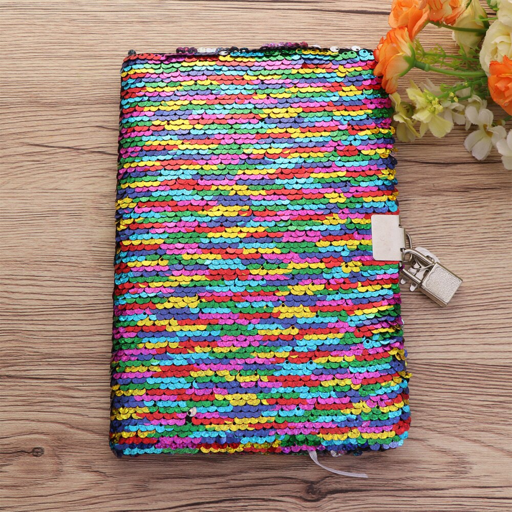 PET Sequin Notebook Notepad Memo Notebook with Loc... – Grandado