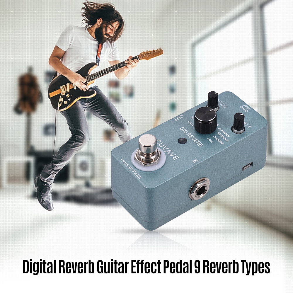 Digital Reverb Guitar Effect Pedal 9 Reverb Types ... – Grandado