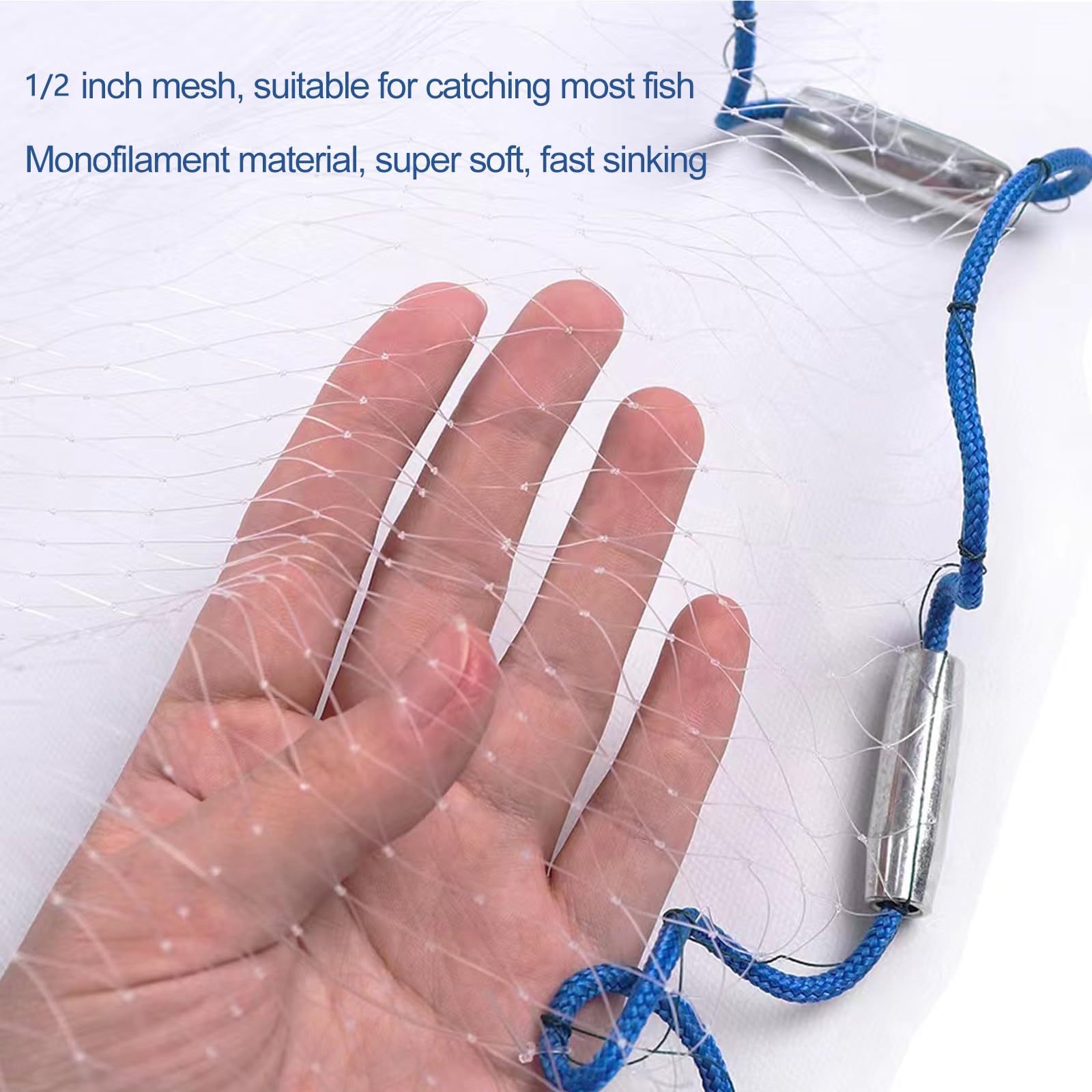Multi-Size Fishing Cast Net Throw Net Hand Trap Ul... – Grandado