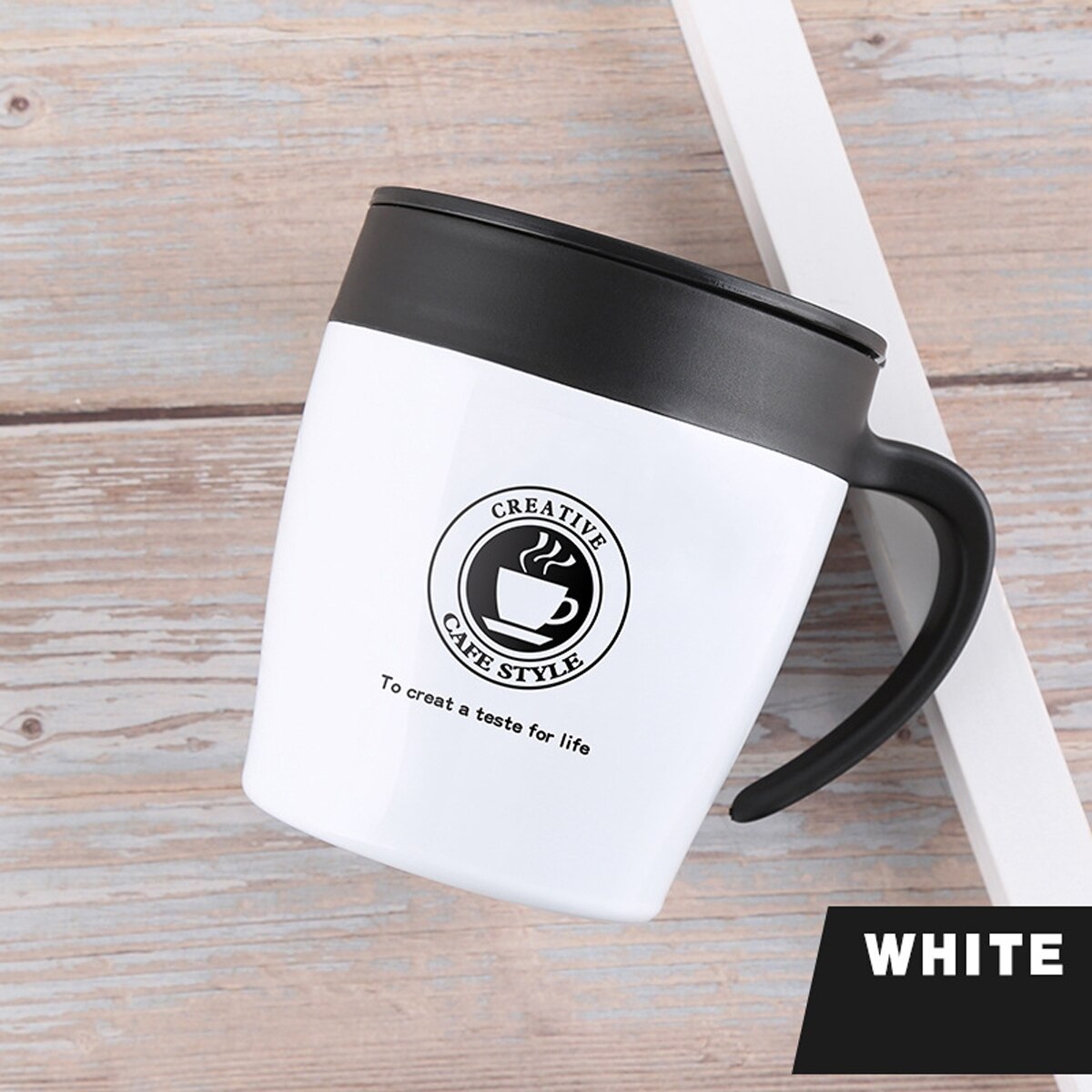 350ML Stainless Steel Coffee Mug Leakproof Non-sli... – Vicedeal