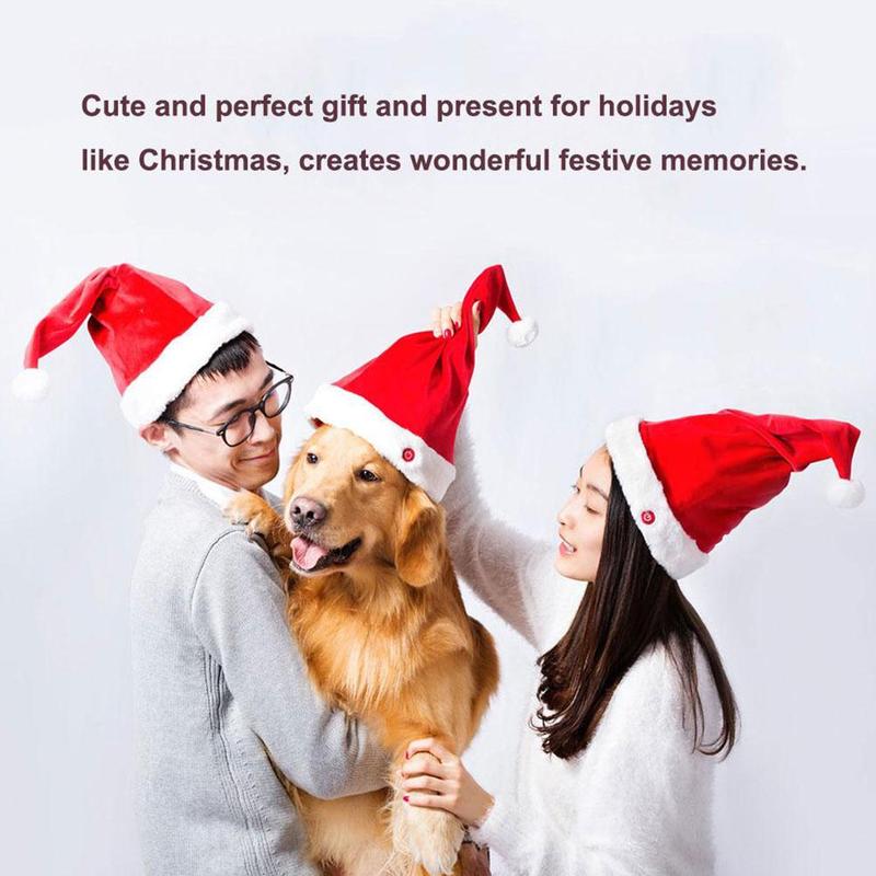 Led Electric Christmas Hat Thick Claus Santa Soft ... – Grandado