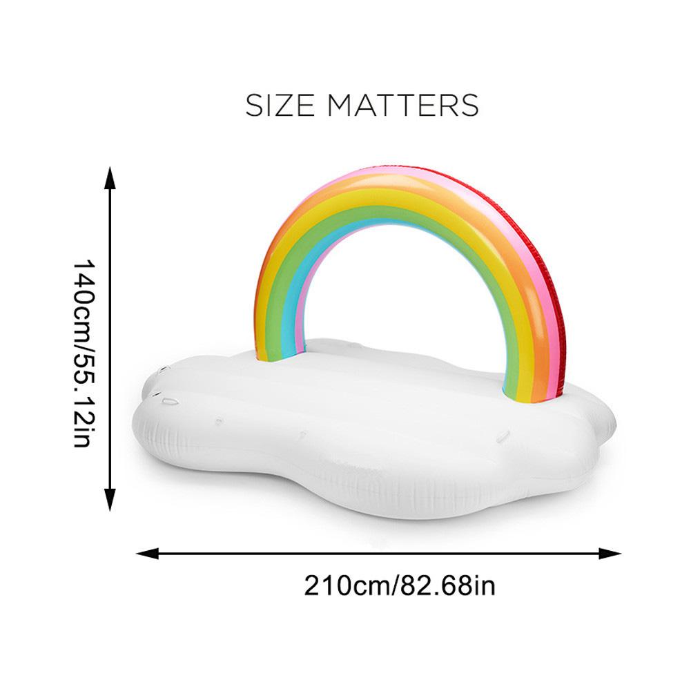 Giant Rainbow Island Inflatable Floating Row Water... – Grandado