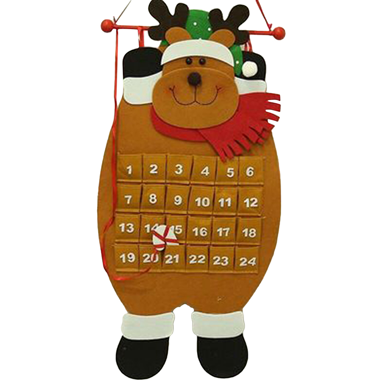 Christmas Calendar Santa Claus Snowman Santa Claus... – Grandado