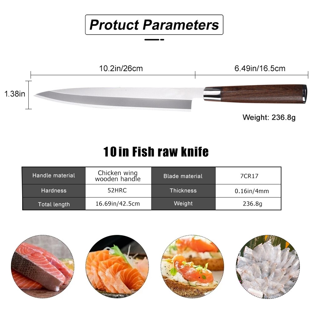 Japanse Sushi Mes Vis Fileren Sashimi Snijden Keuk... – Vicedeal