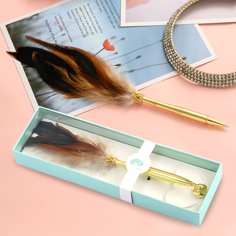 Pen Feather Quill Pen Ballpoint Pen Student Desk P... – Vicedeal