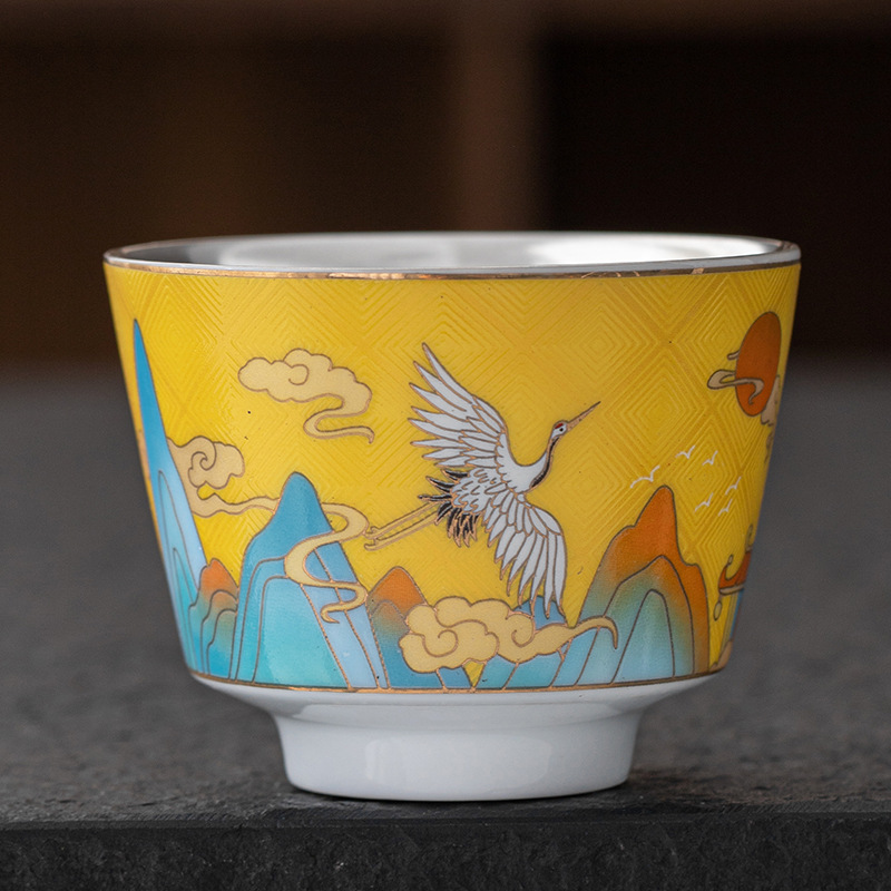 Ceramic Master Cup Sterling Silver Tea Cup Set Han... – Grandado