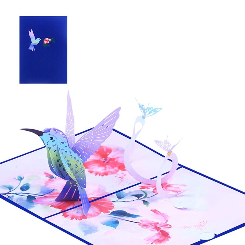 Tarjetas Pop-Up 3D colibrí, de aniversario de cump... – Grandado