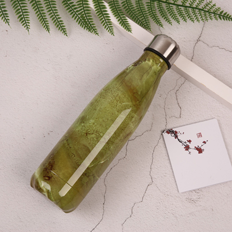 Marmeren Textuur Thermos BPA Gratis Fles Water Roe... – Grandado