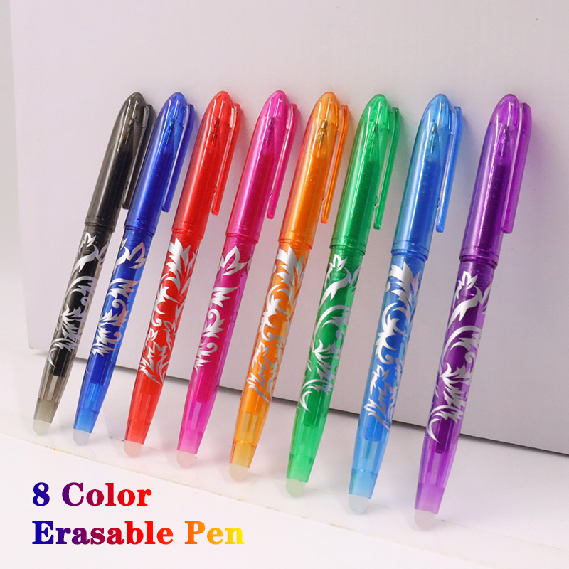 8 Color Erasable Gel Pen Student Writing Kawaii Dr... – Grandado