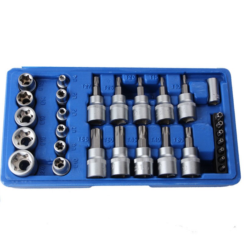 29Pcs/set E Type Bit Sockets Wrench Head Torx Star... – Grandado