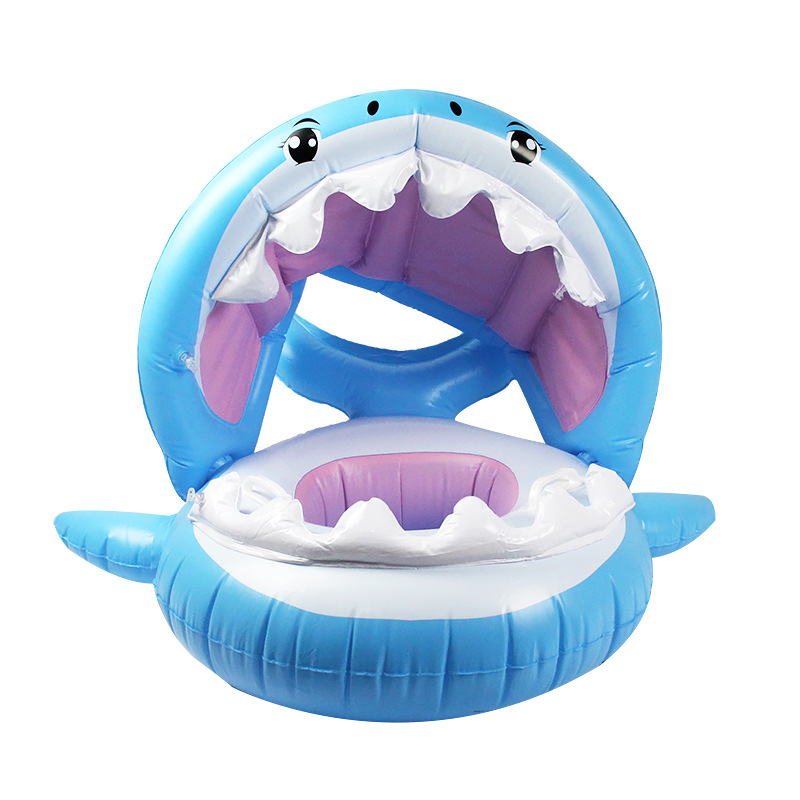 Baby Kids Summer Shark Pool Float Swimming Ring In... – Grandado