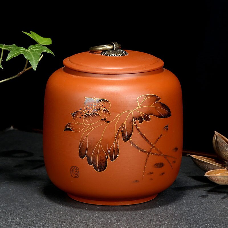 Handmade Purple clay Spice tea Jar,Ancient Box Jar... – Grandado