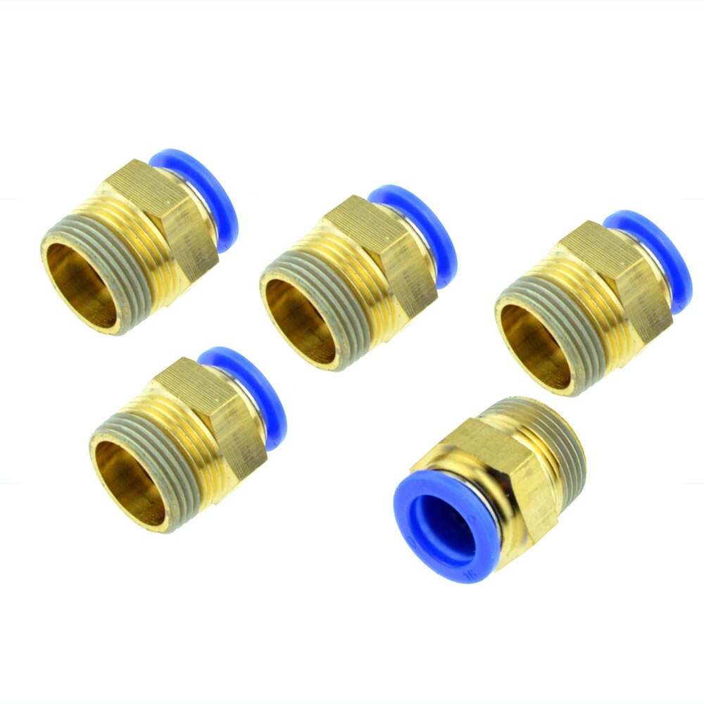 5PCS 16mm Hole push to 3/4" BSPT ( OD:25.7mm) male... – Grandado