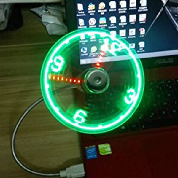 USB LED Clock Fan with Real Time Display Function,... – Grandado