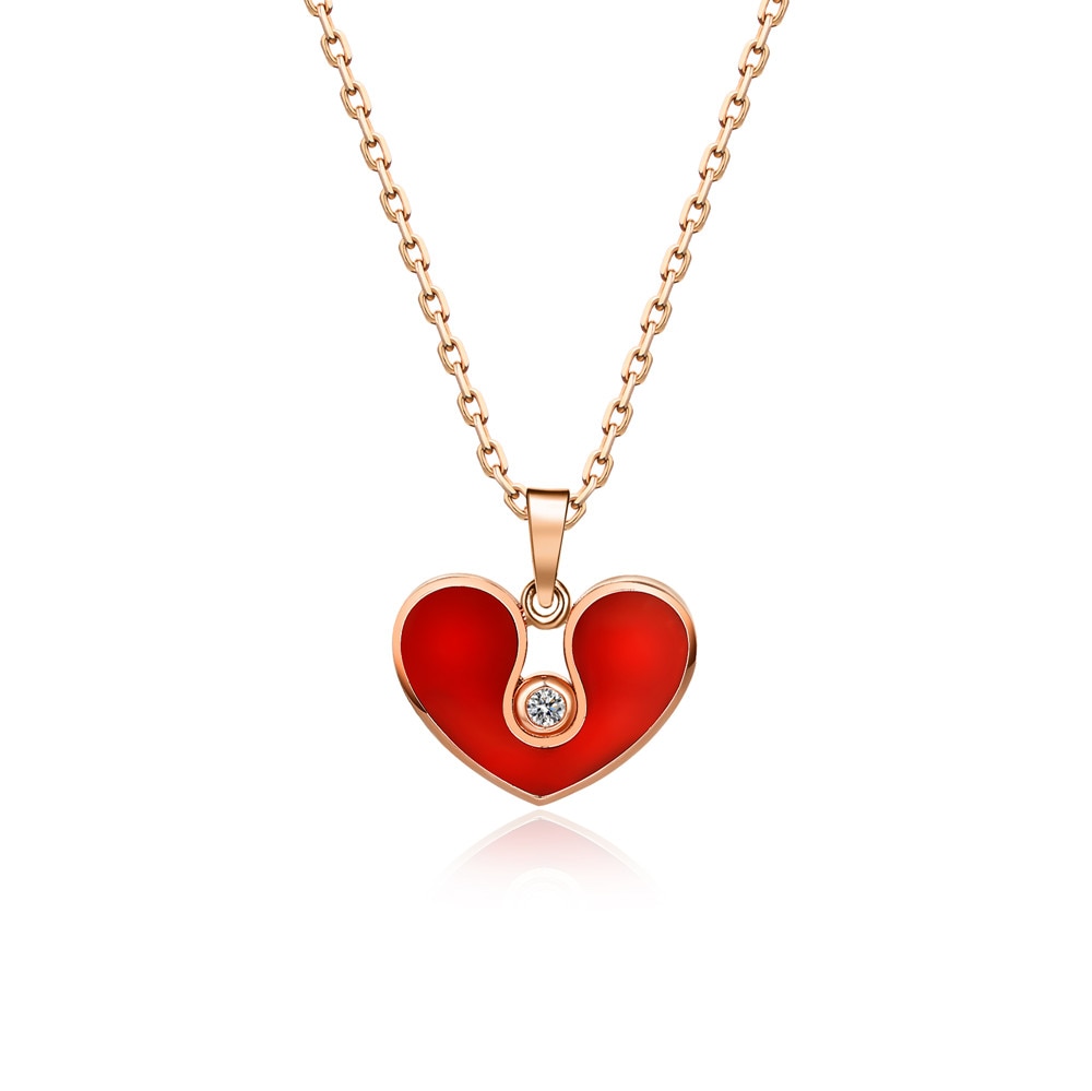 Red Heart Pendant Necklace Love Jewelry For Women ... – Grandado