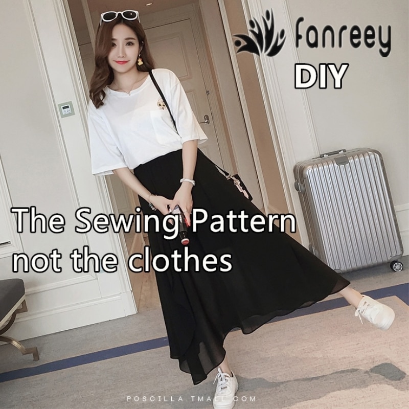 Dames Multilayer Chiffon Slinger Rok Naaien Patroo... – Grandado