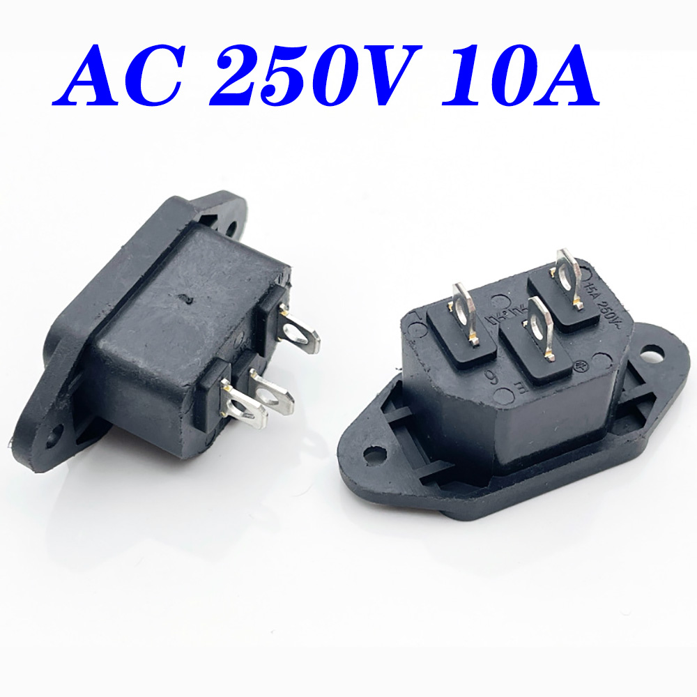 1-5pcs AC Power Socket Jack Terminal 3Pins AC Plug... – Grandado
