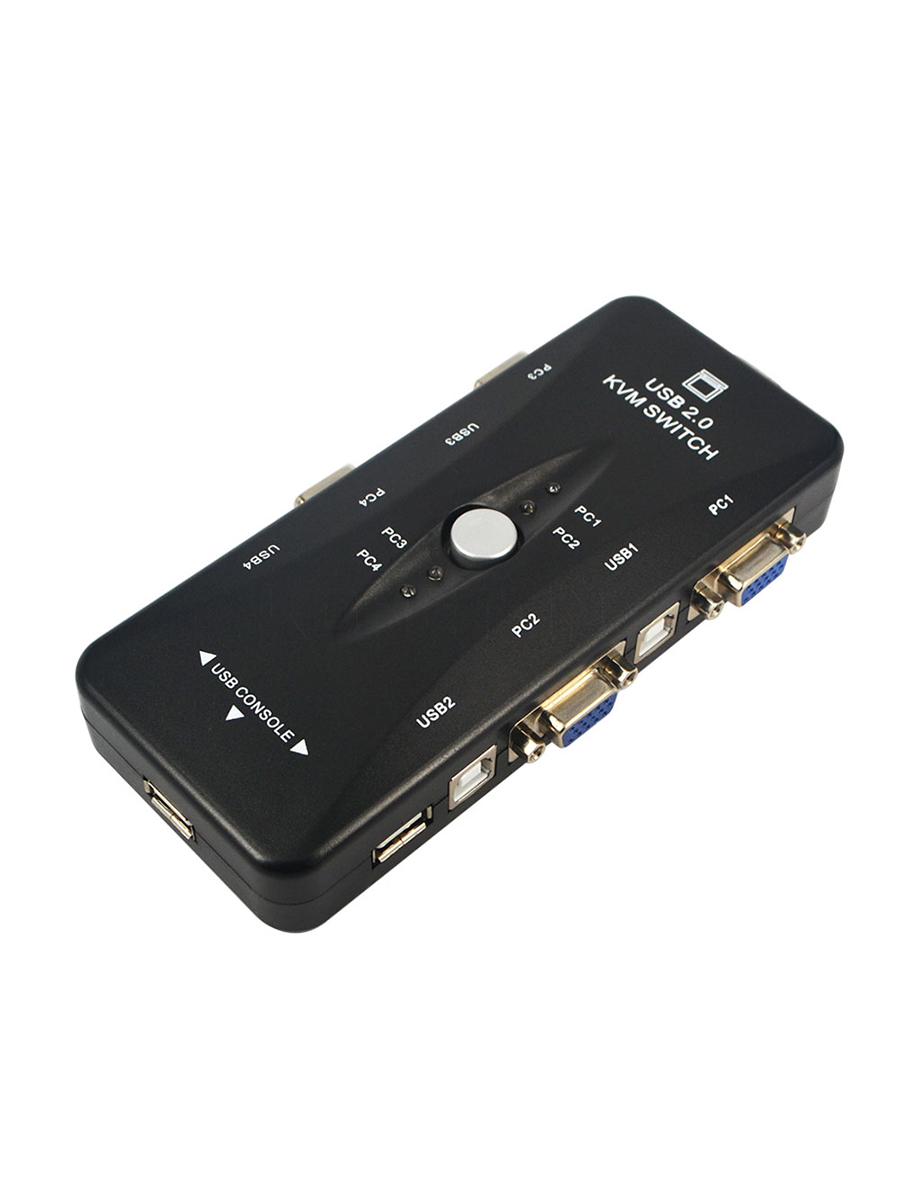 Kebidumei Portable USB KVM 4 Ports Selector VGA Pr... – Grandado
