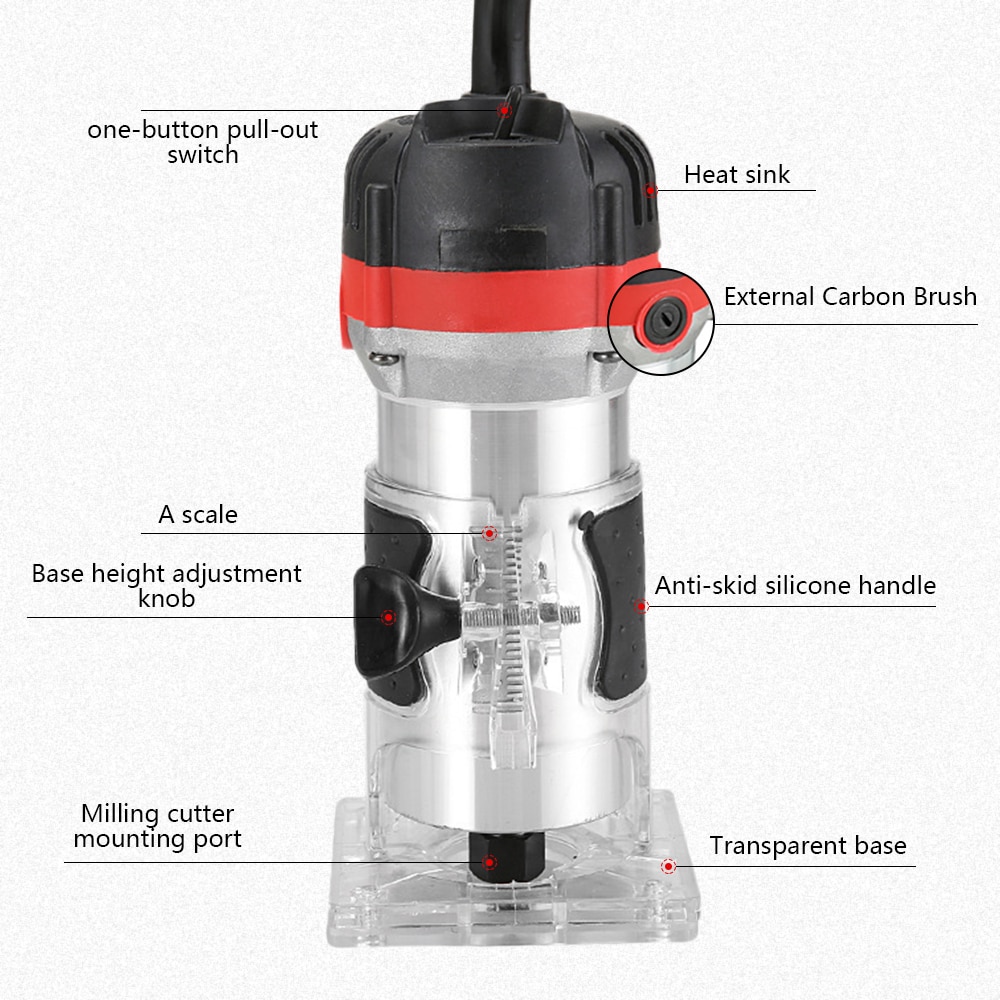 650W Houtbewerking Elektrische Trimmer Hout Frezen... – Grandado