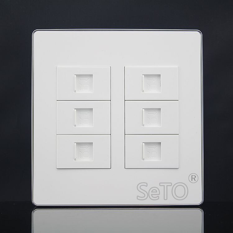 SeTo 120 Type 6 Ports RJ45 Cat5e Network Lan Socke... – Grandado