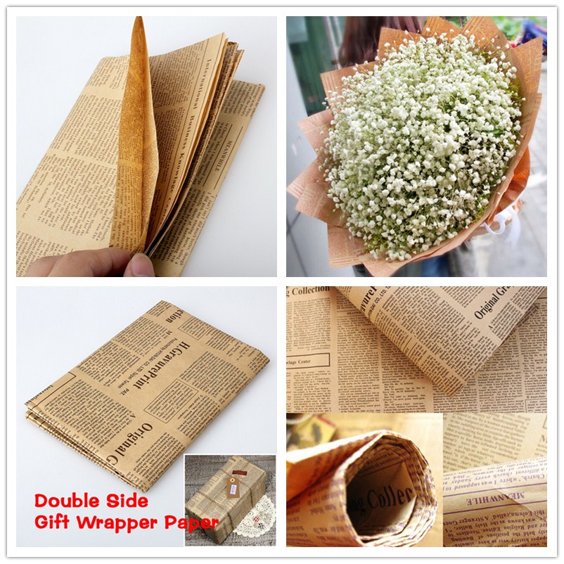 52x75cm Wrapping Paper Vintage Newspaper Wrap Artw... – Vicedeal