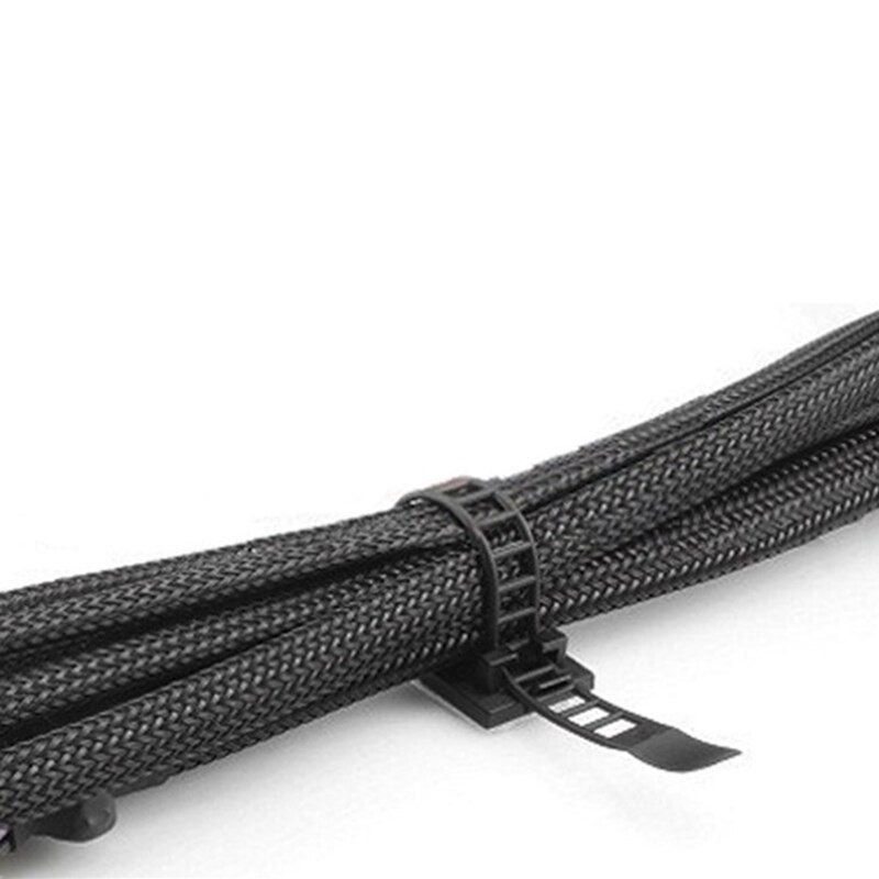 20Pcs Black Sticky Adjustable Wire Ties Cable Clip... – Grandado