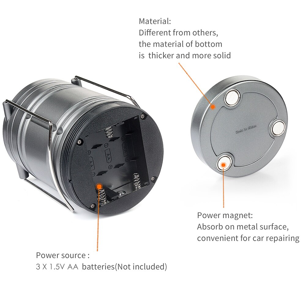 2 Pack Portable LED Camping Lantern Lights Collaps... – Grandado