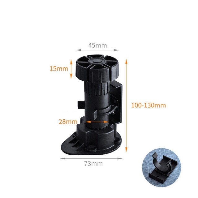 4 Pcs Adjustable Kitchen Cabinet Plinth Feet Furni... – Grandado