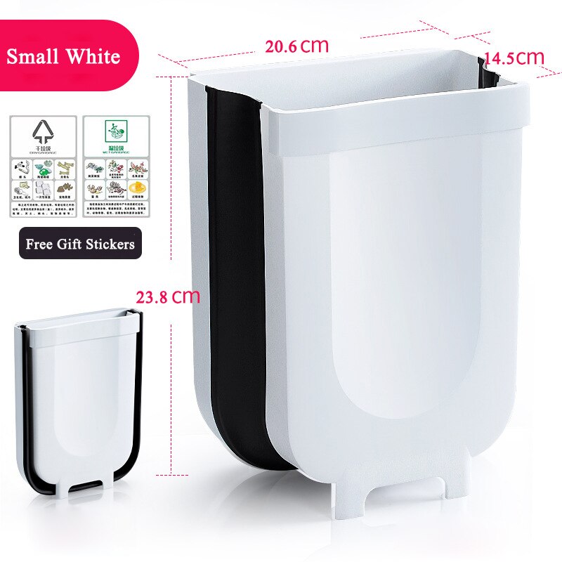 Kitchen Folding Trash Can Wall Mounted Garbage Sto... – Vicedeal