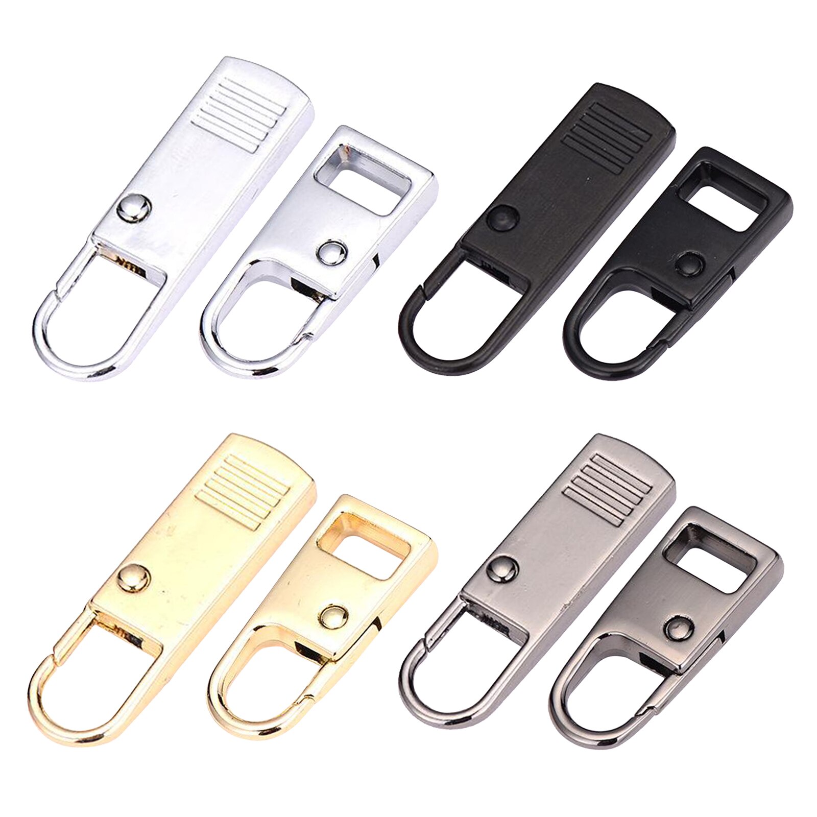 6x Metal Detachable Zipper Tags Repair Pull Tabs S... – Vicedeal
