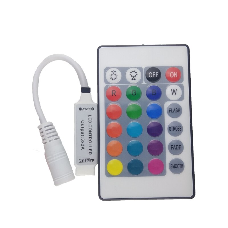 RGB LED Controller DC12V 24 Key IR Remote Controll... – Vicedeal