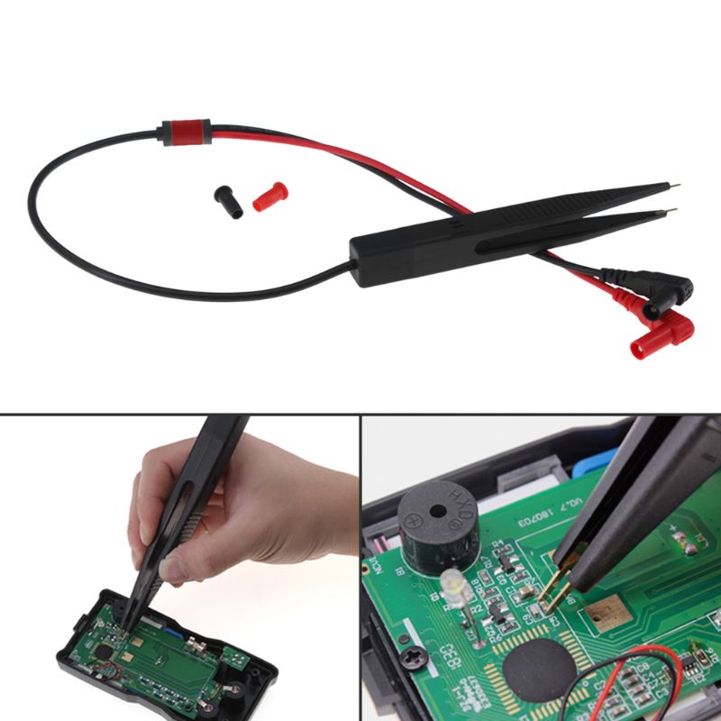 Pinza de prueba de resistencia de Chip SMT SMD, multímetro de sonda de ...
