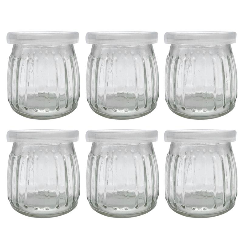 6pcs Glass Cup Transparent Yogurt Drinking Cup Sim... – Vicedeal