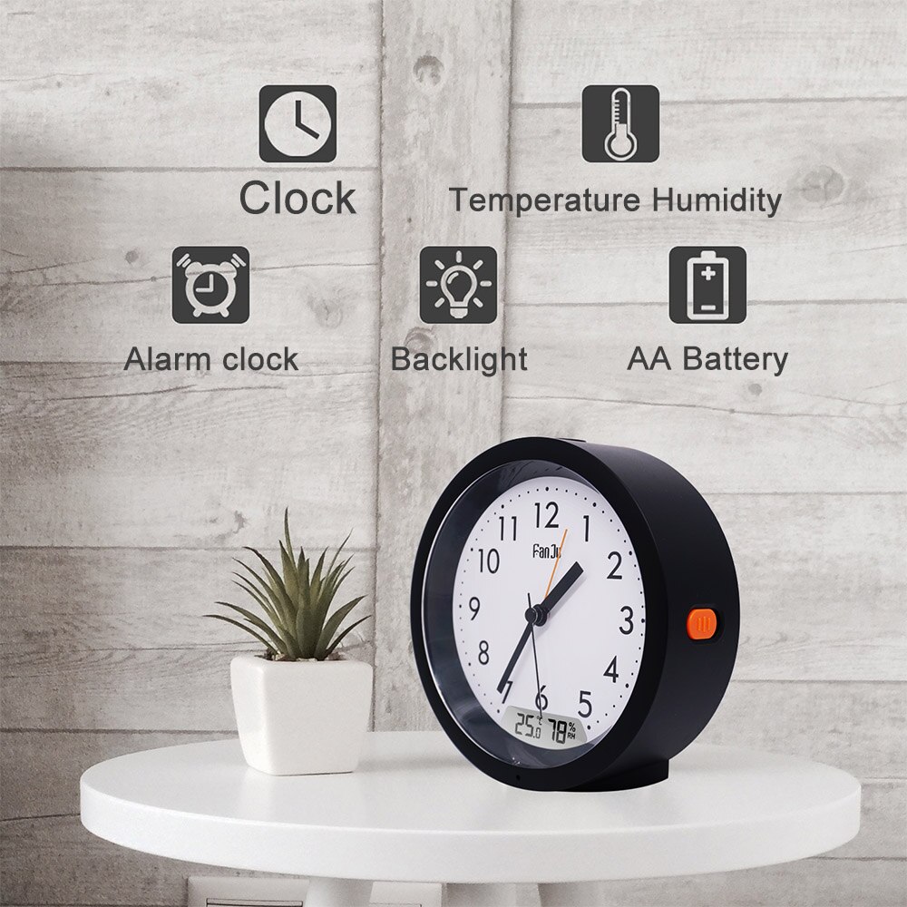 FanJu FJ5132 Alarm Clock Modern Digital Temperatur... – Vicedeal