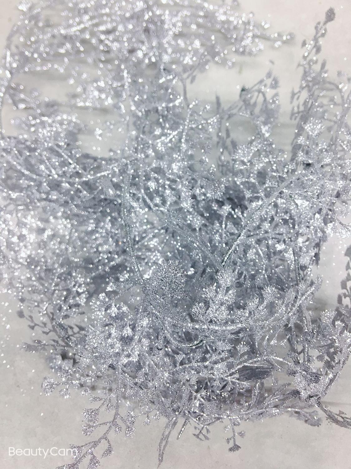 1.8m Glitter Fern Rattan Flower Christmas Tree Dec... – Vicedeal