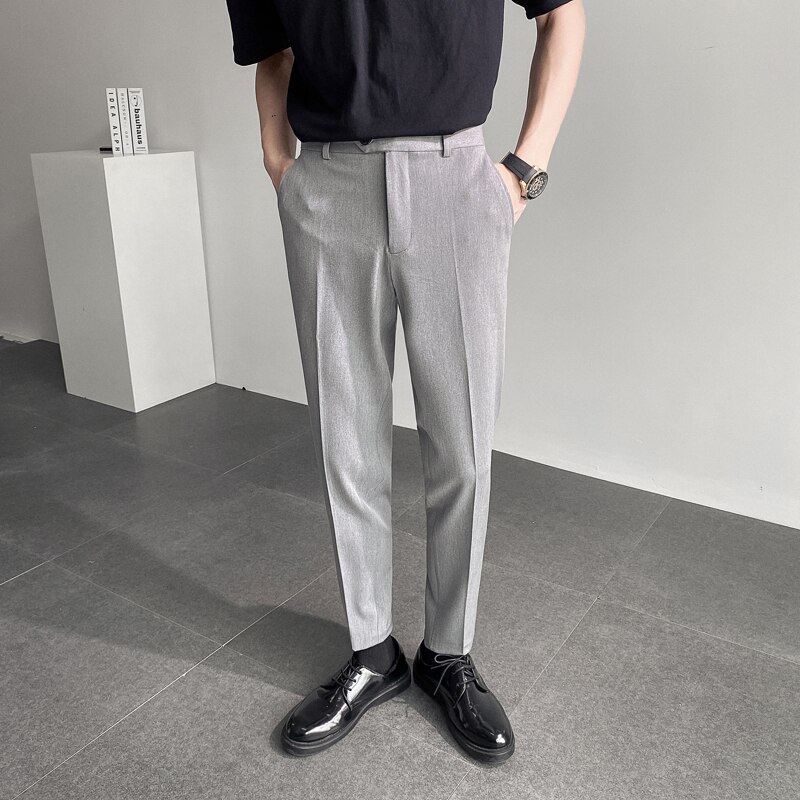 Pak Broek Mannen Mode Business Casual Slim Fit Vin... – Grandado