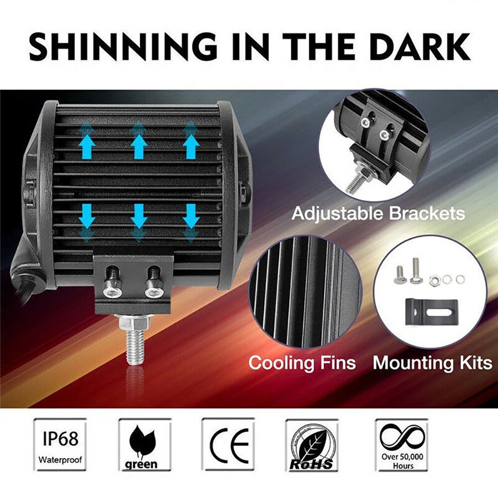 4inch 36W 12-LED Flood Spot Work Light Offroad Aut... – Vicedeal