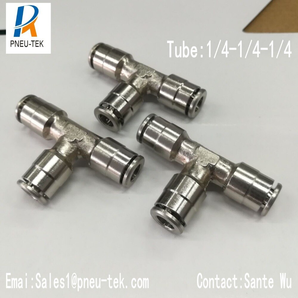 MPE1/4, Hohe Druck Slip-Lock 3 Weg T Messing Verni... – Vicedeal