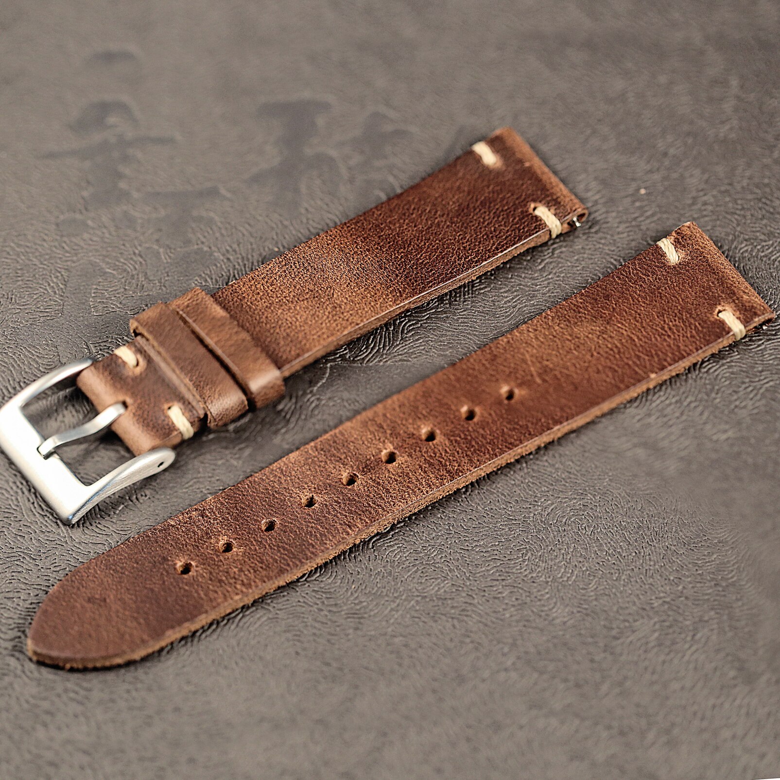 Horween US Chromexcel Leather Watch Bands Black So... – Grandado