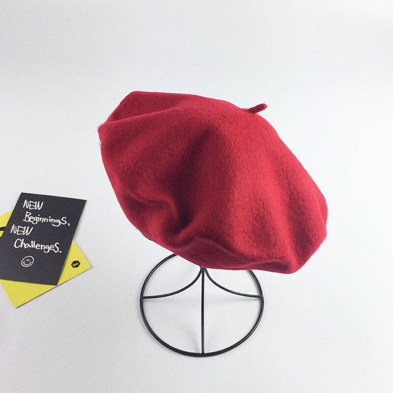 100% Wool Beret Painter Cap Baked Wheat Cake Cap W... – Grandado
