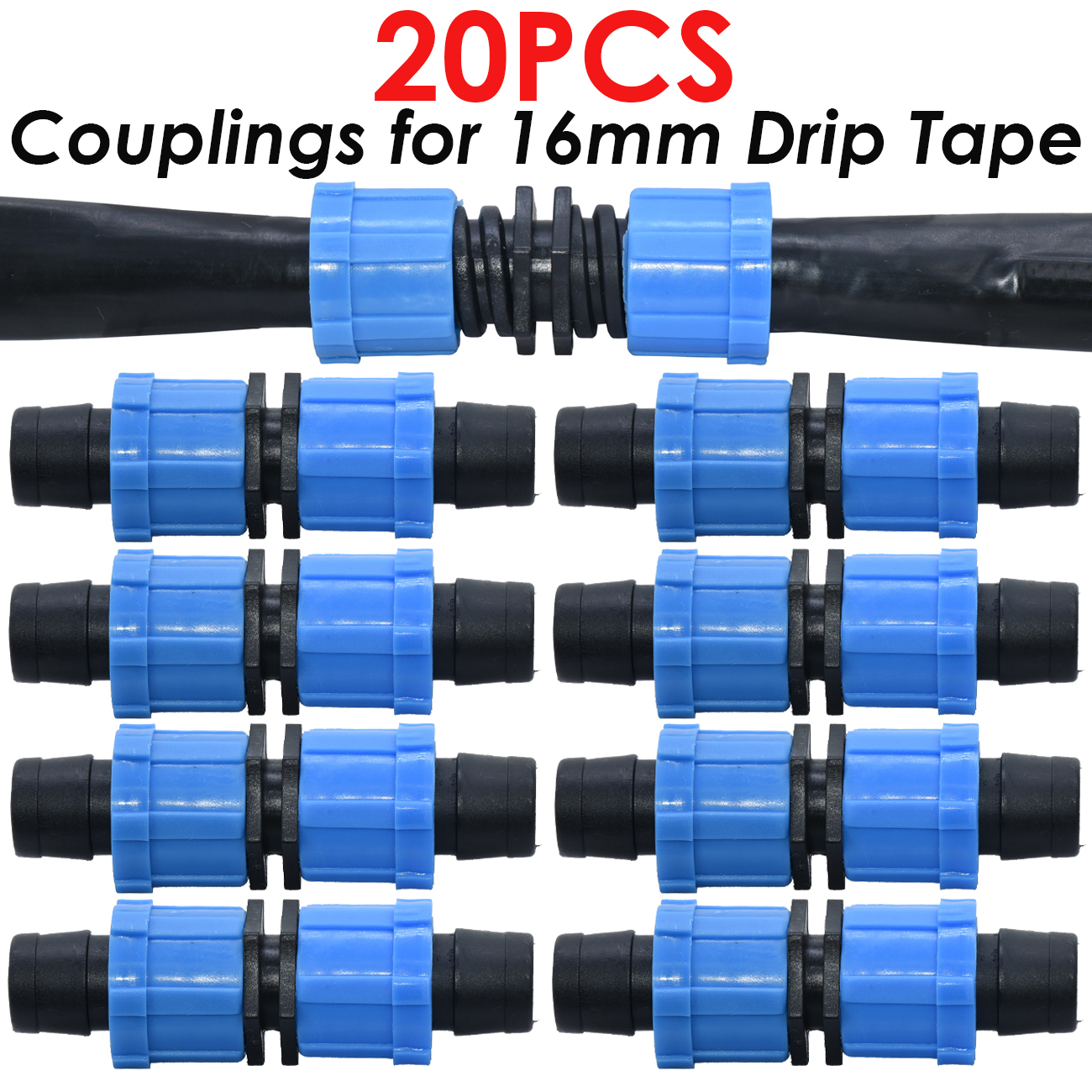 20Pcs 5/8 Inch Drip Tape Koppelingen Voor Irrigati... – Grandado