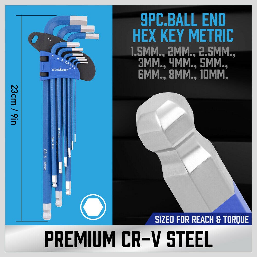 36pc Hex Key Allen Wrench Set Ball End SAE Metric ... – Grandado