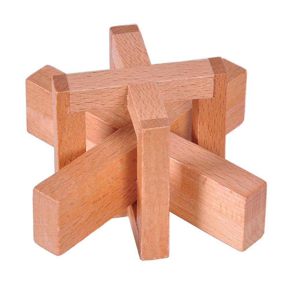 Wooden Logic Puzzle For Kids Adults Burr Puzzles B... – Grandado