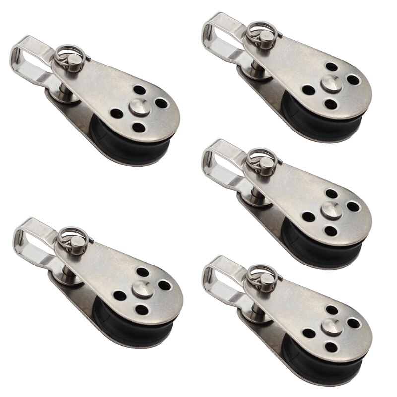 5 Pcs Stainless Steel Pulley Block Hanging Wire To... – Vicedeal