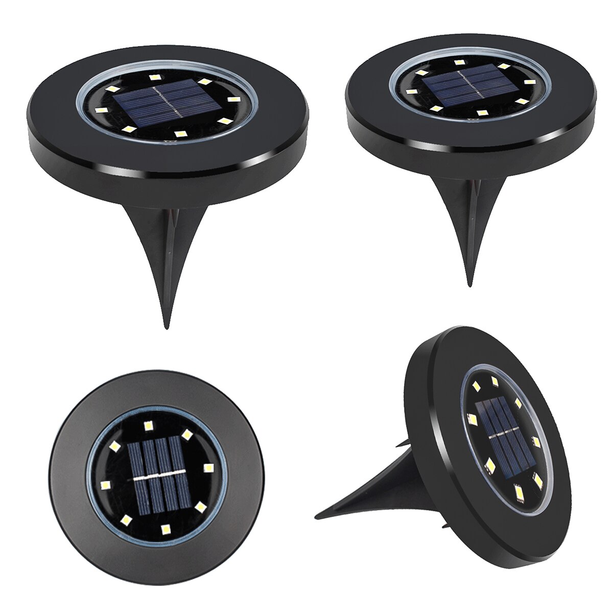 8 LED Auto Licht Zonne-energie Gazon Licht Outdoor... – Vicedeal